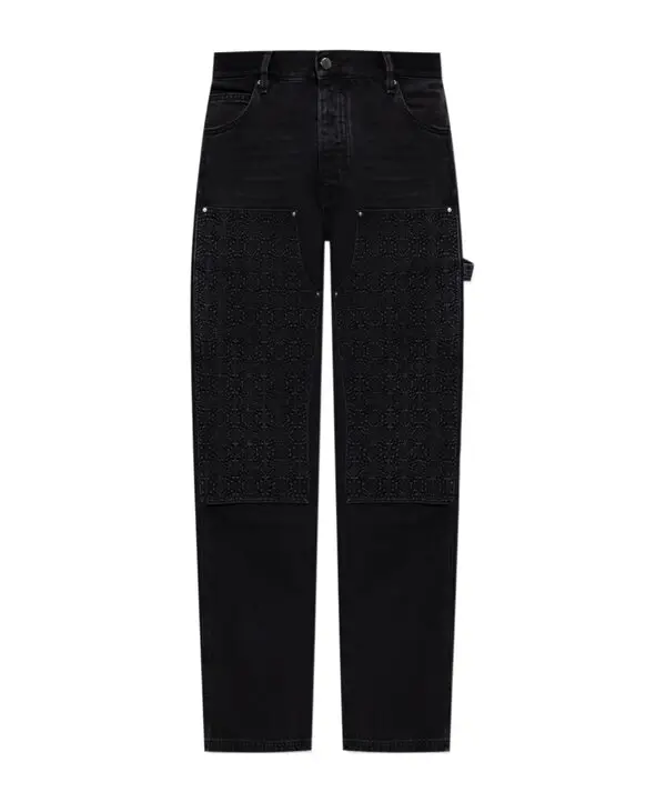 Amiri Debossed Ma Quad Carpenter Jeans - Black