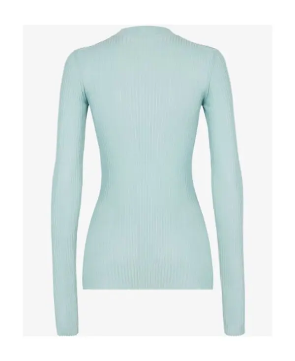 Fendi Color Blocked Ribbed Knit Top