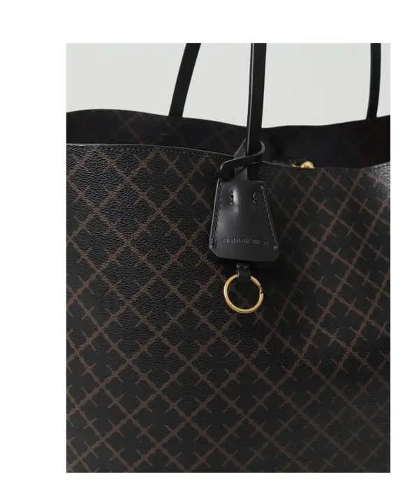 BY MALENE BIRGER Abi Geometric Printed Tote Bag - Black
