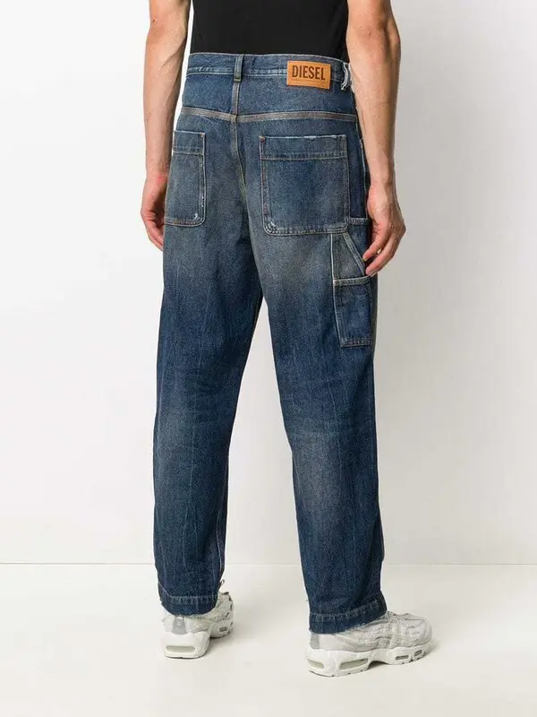 DIESEL® Straight-leg Vintage Effect Jeans - Blue