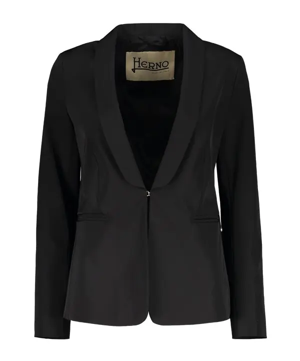 Herno Single-breasted Tailored Blazer - Black