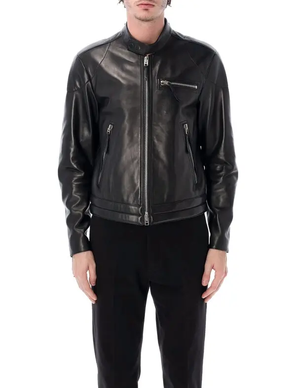 TOM FORD Zipped Leather Biker Jacket
