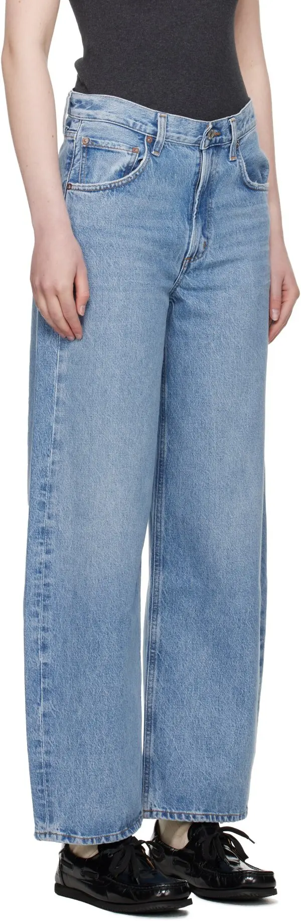 AGOLDE Jeans With Belt Loops And Multiple Pockets - Blue