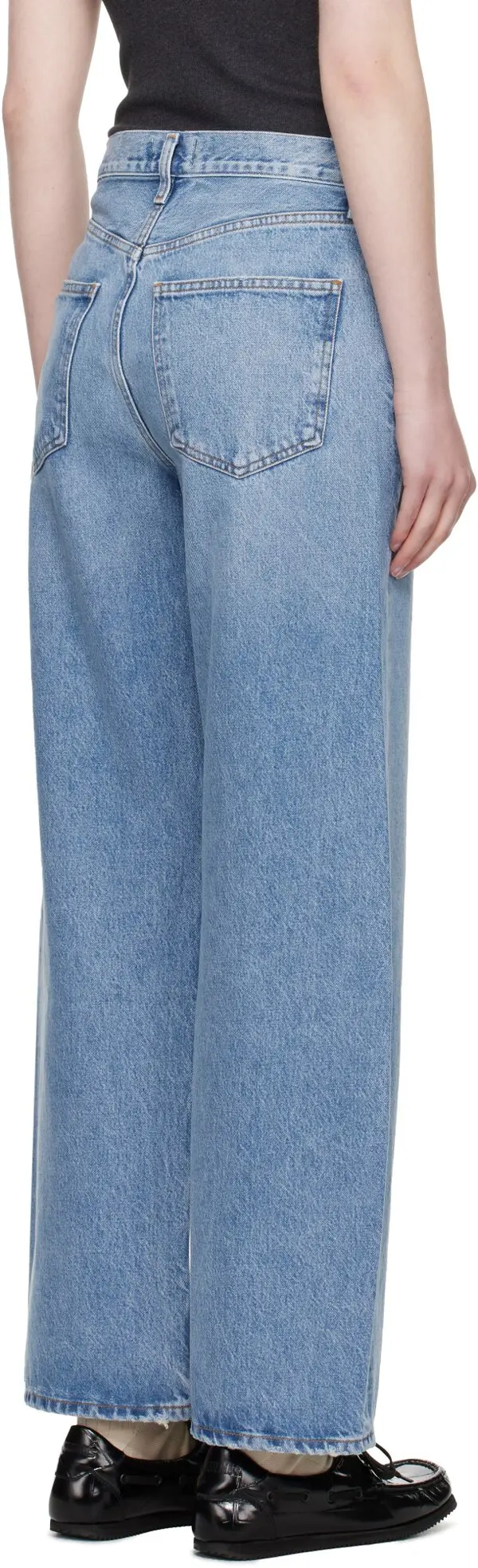 AGOLDE Jeans With Belt Loops And Multiple Pockets - Blue