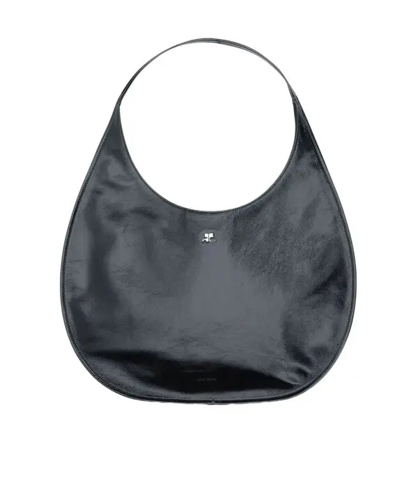 COURREGES Courrèges Naplack Top Handle Tote Bag - Black