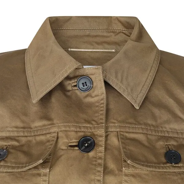 Saint Laurent Belted Cropped Jacket - Beige