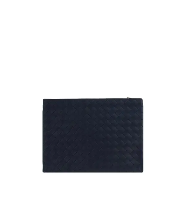Bottega Veneta Intrecciato Half Zip Pouch