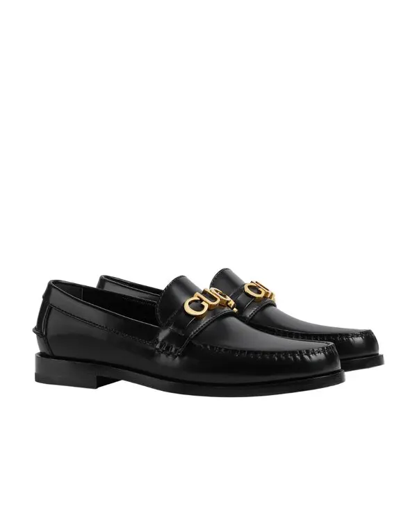 Gucci Logo Plaque Slip-on Loafers - Black