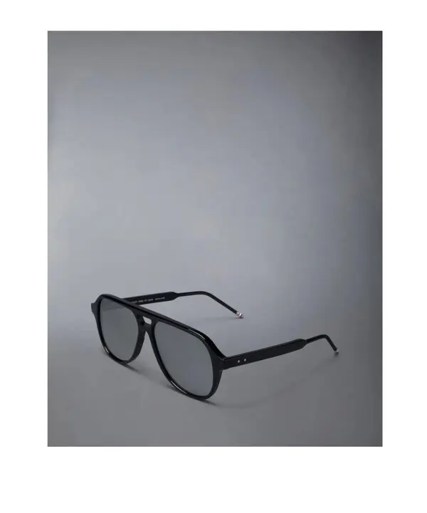Thom Browne Shiny Acetate Aviator Sunglasses