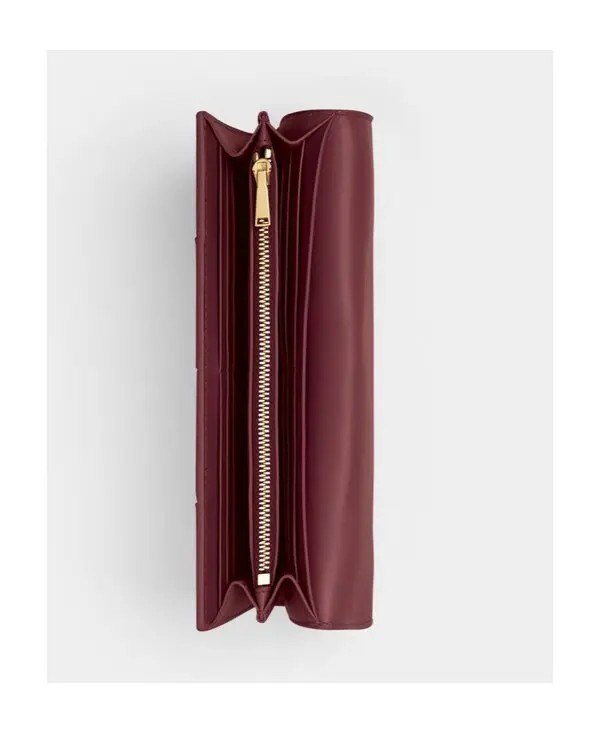 Bottega Veneta Intrecciato Flap Wallet - Red
