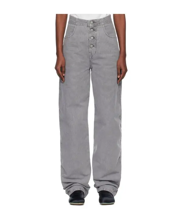 MAISON MARGIELA Logo Patch Straight Leg Jeans