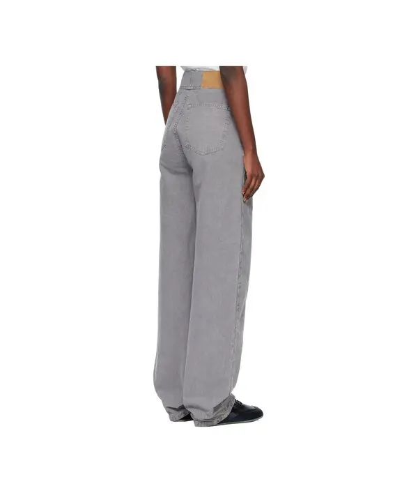 MAISON MARGIELA Logo Patch Straight Leg Jeans