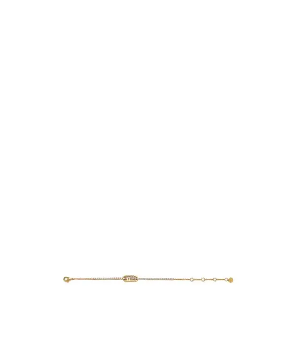 Fendi O'lock Crystal Tennis Bracelet - Gold