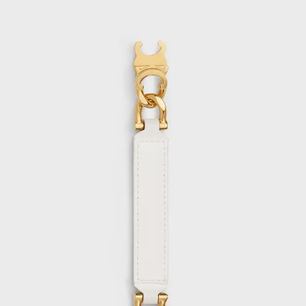 Celine Small Gourmette Triomphe Adjustable Belt In Taurillon Leather