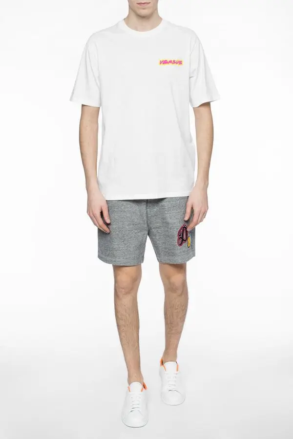 Dsquared2 Elastic Waist Shorts With Applique