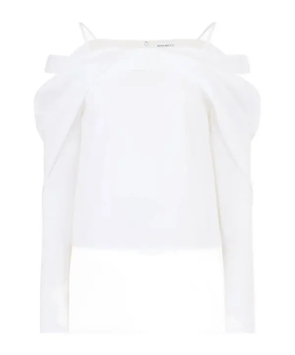 Nina Ricci Off-the-shoulder Blouse With Bow Detail
