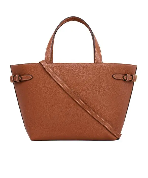Celine Mini Cabas Anais Grained Calfskin Leather Bag - Tan