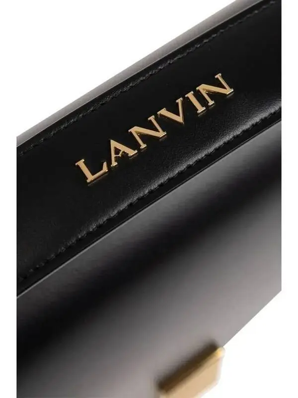 LANVIN Flap Shoulder Bag With Gold Tone Clasp