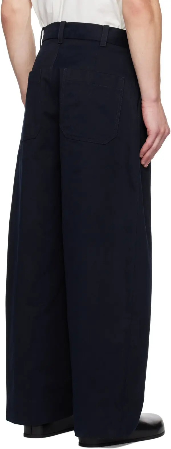 Studio Nicholson Sorte High-waisted Wide-leg Trousers - Black