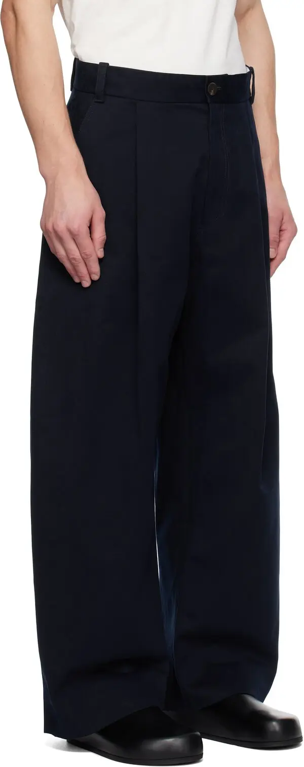 Studio Nicholson Sorte High-waisted Wide-leg Trousers - Black