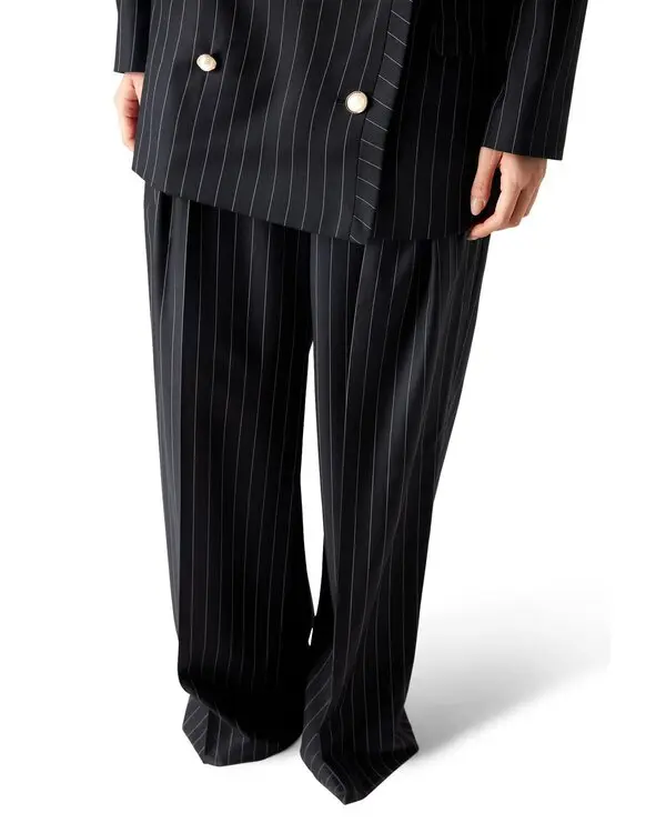 Casablanca Pinstripe Wide-leg Trousers