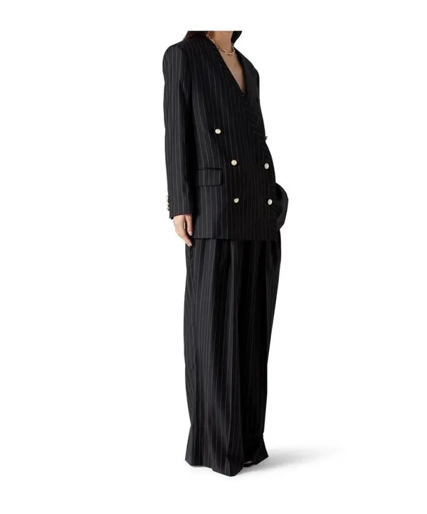 Casablanca Pinstripe Wide-leg Trousers