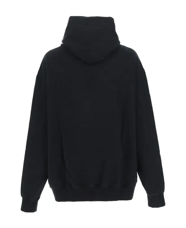 MAISON MARGIELA Logo Hooded Sweatshirt - Black
