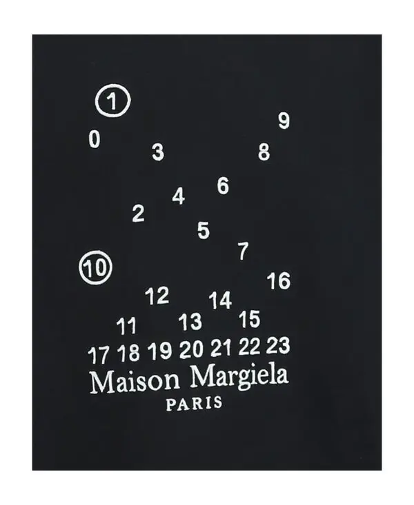 MAISON MARGIELA Logo Hooded Sweatshirt - Black