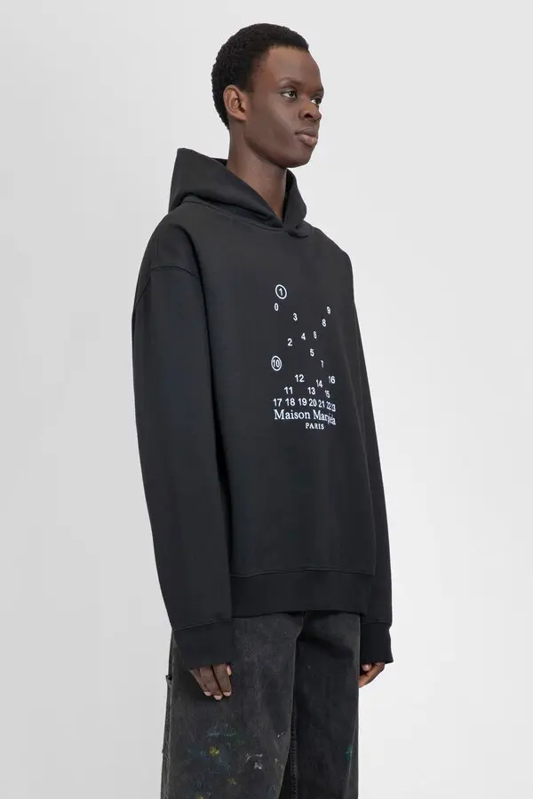 MAISON MARGIELA Logo Hooded Sweatshirt - Black