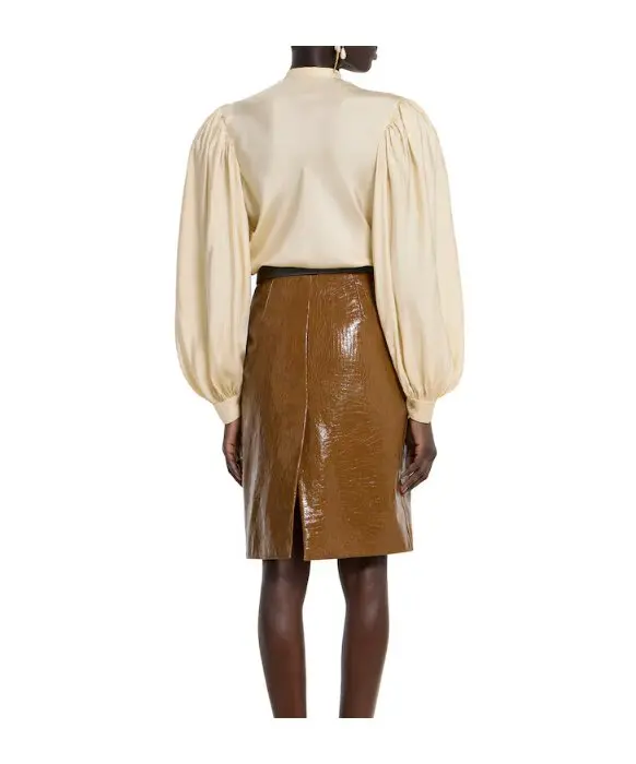 Gucci Ruffle Trim Silk Shirt