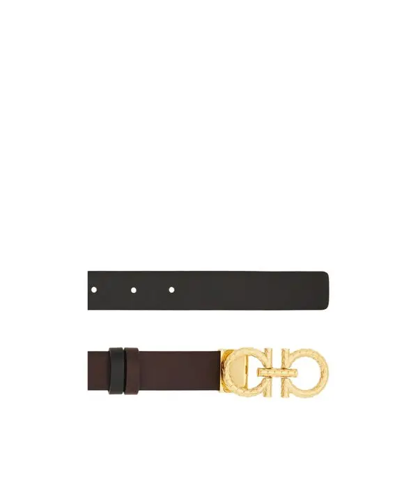 FERRAGAMO Gancini Buckle Leather Belt