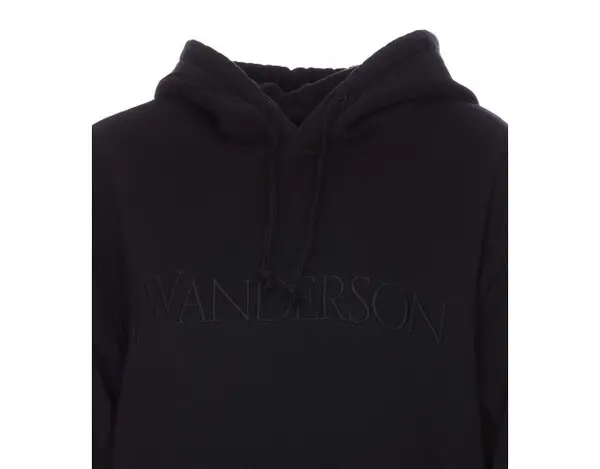 J.W.ANDERSON Logo Embroidered Cotton Hoodie