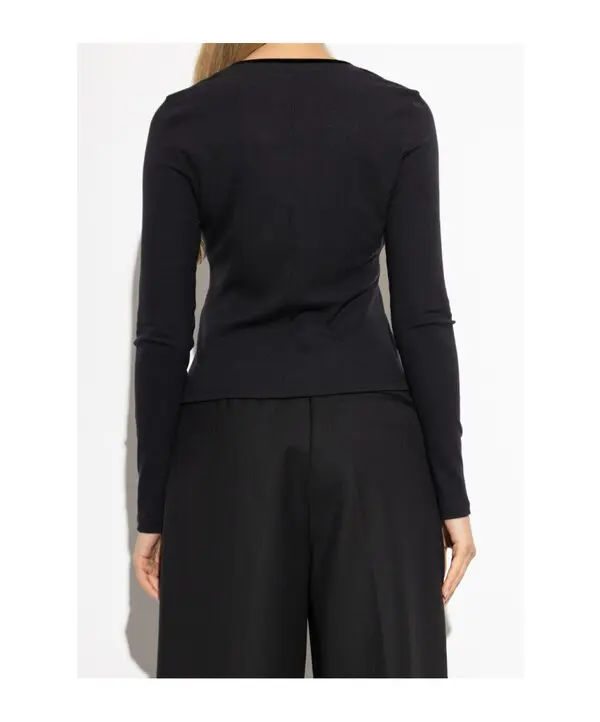 FRAME Velvet Trim Henley Top