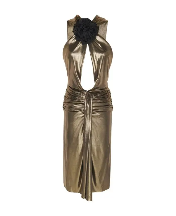Saint Laurent Sleeveless Cut-out Midi Dress