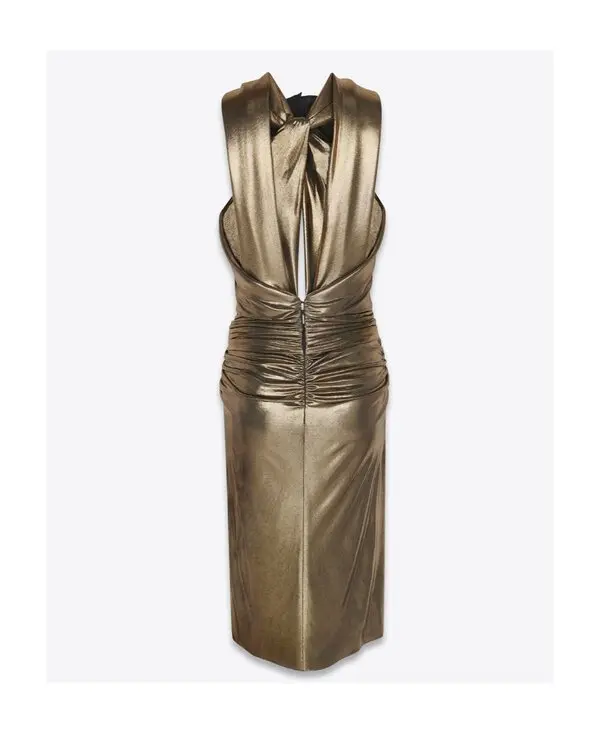 Saint Laurent Sleeveless Cut-out Midi Dress