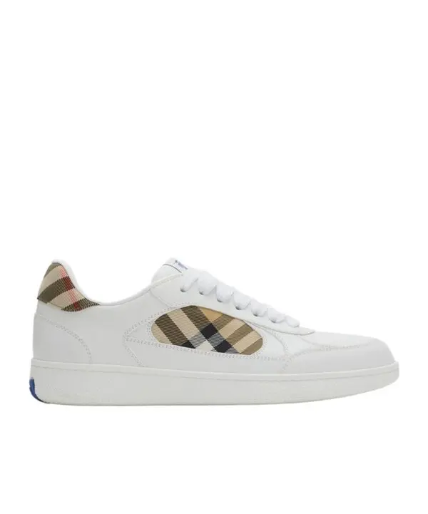 Burberry Lace-up Sneakers With Equestrian Knight Design