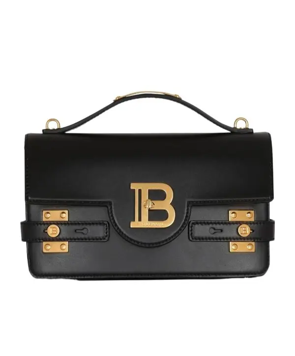Balmain B-buzz 24 Logo Detailed Shoulder Bag - Black