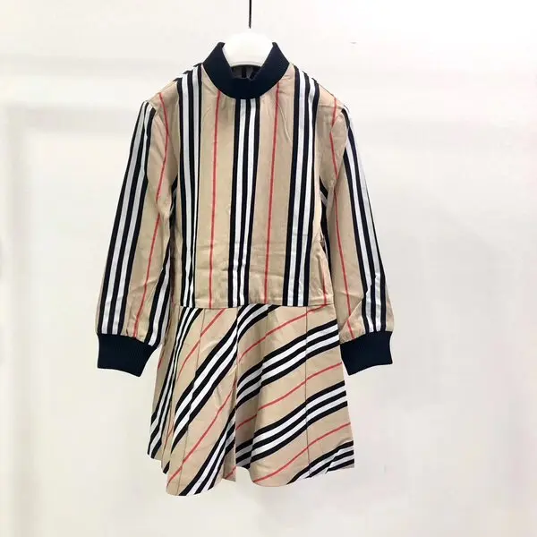 Burberry Signature Print Long Sleeve Dress