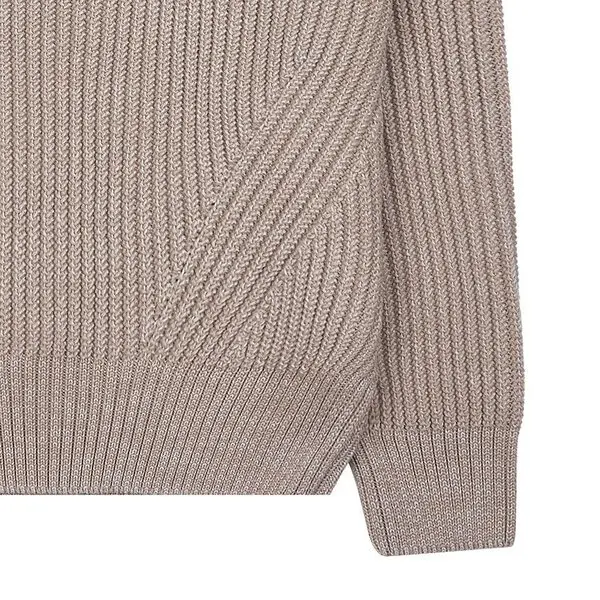 AMI Paris Half-zip Ribbed Knit Sweatshirt - Pink