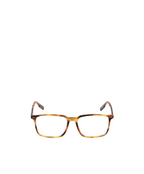 Zegna Geometric Frame Eyeglasses - Havana