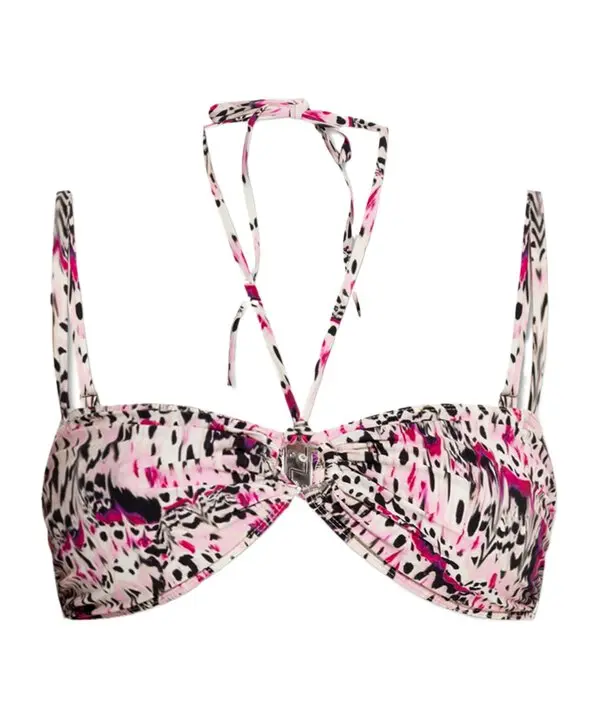Isabel Marant Étoile Fayma Graphic Print Swimsuit Top - Pink