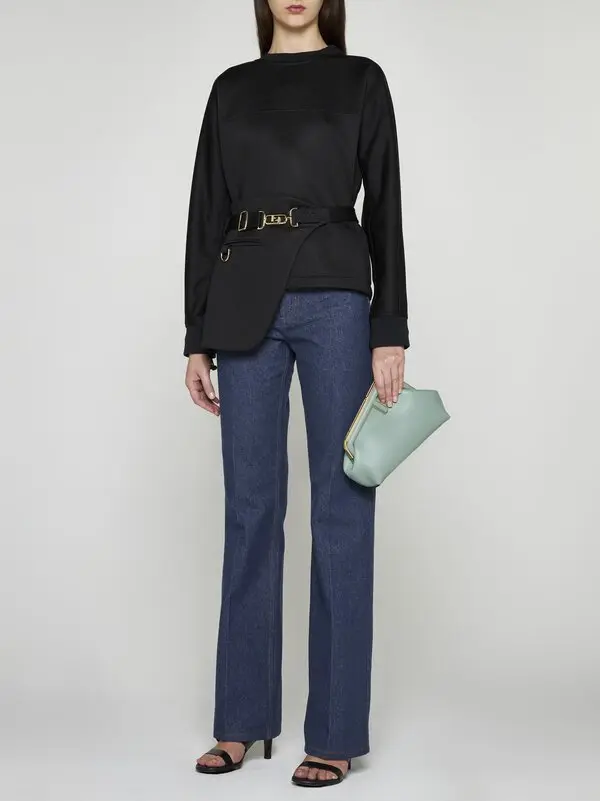 Fendi O'lock Buckle Jersey Sweatshirt
