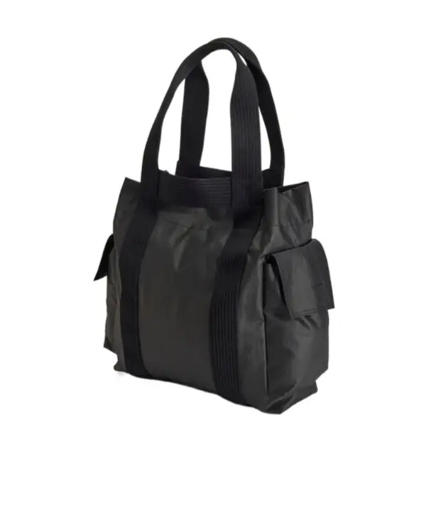Y3 Logo Detailed Pocket Tote Bag - Black