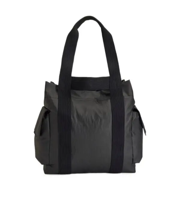 Y3 Logo Detailed Pocket Tote Bag - Black