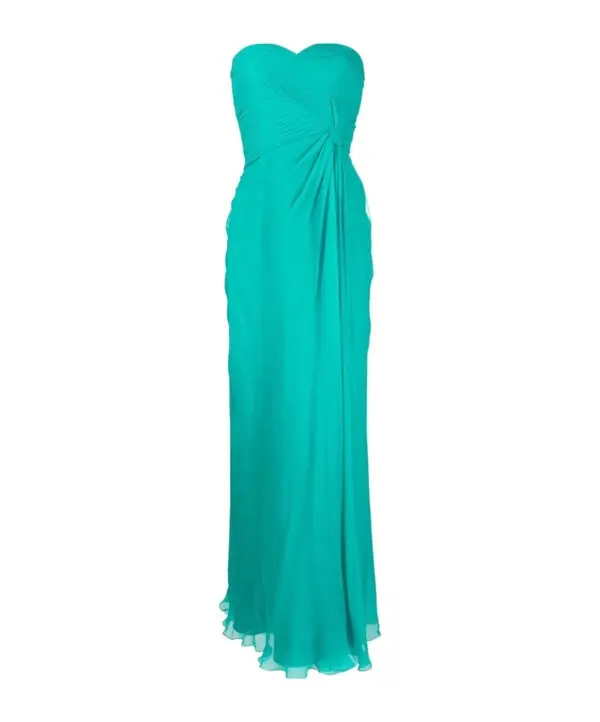 Alberta Ferretti Draped Knotted Maxi Dress