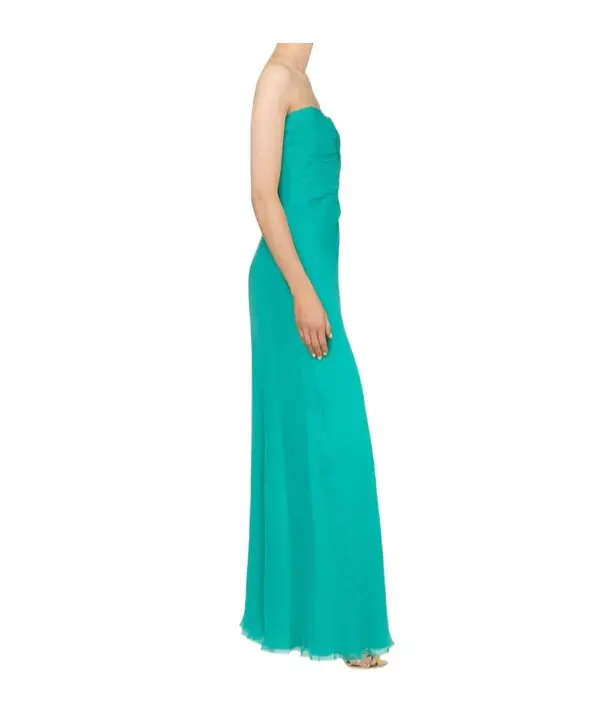 Alberta Ferretti Draped Knotted Maxi Dress