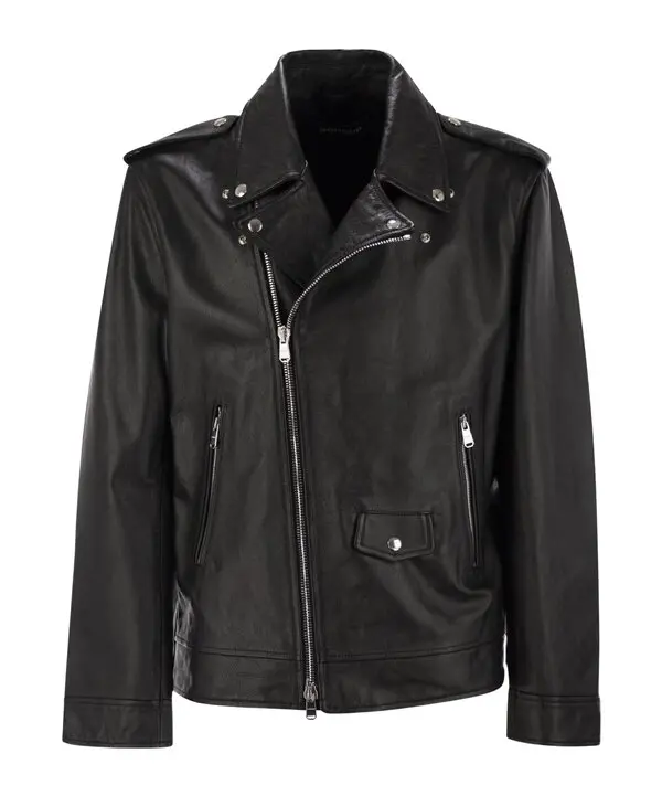 DONDUP Nappa Leather Biker Jacket