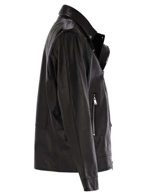DONDUP Nappa Leather Biker Jacket