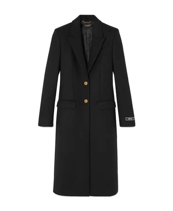 Versace Medusa Hardware Long-sleeved Button-up Coat