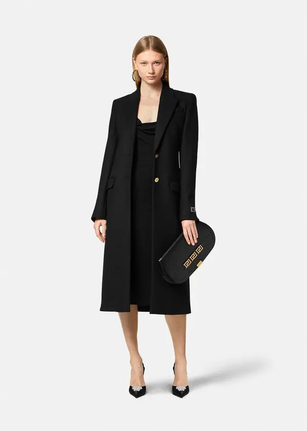 Versace Medusa Hardware Long-sleeved Button-up Coat
